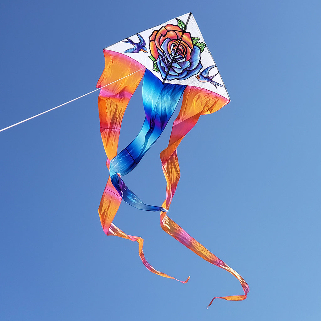 6.5 ft. Flo-Tail Delta Kite - Tattoo – Premier Kites & Designs