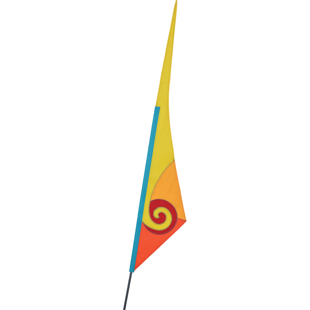 SoundWinds Spiral Recumbent Bike Flag - Yellow – Premier Kites & Designs